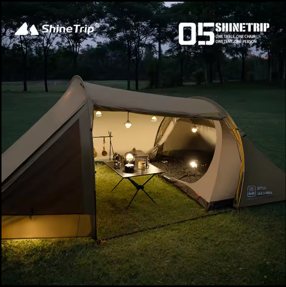 Shinetrip - Tunnel Tent ** Black** – Qcamp Kuwait Official store
